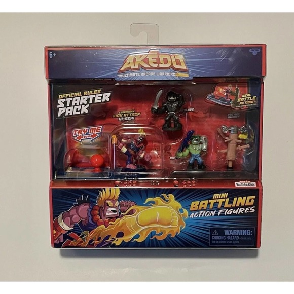 Moose Toys | Toys | Akedo Ultimate Arcade Warriors Starter Pack Mini Battling Action Figuresnew ...